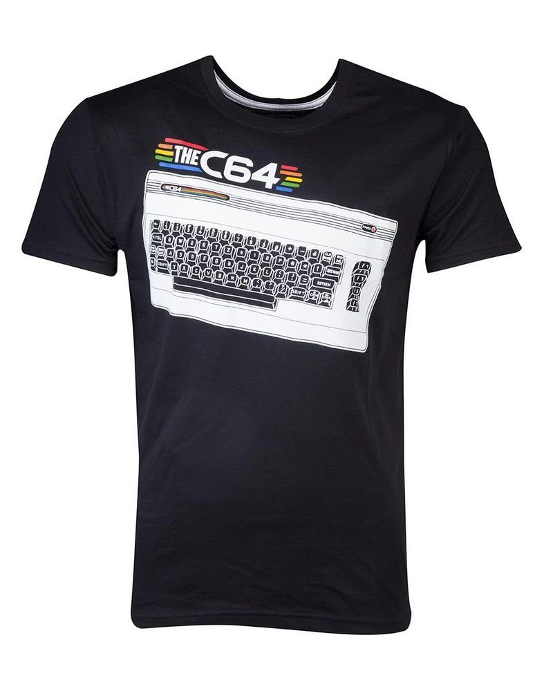 Commodore 64 T-Shirt, Schwarzes Shirt vom C64 mit dem Brotkasten auf ...