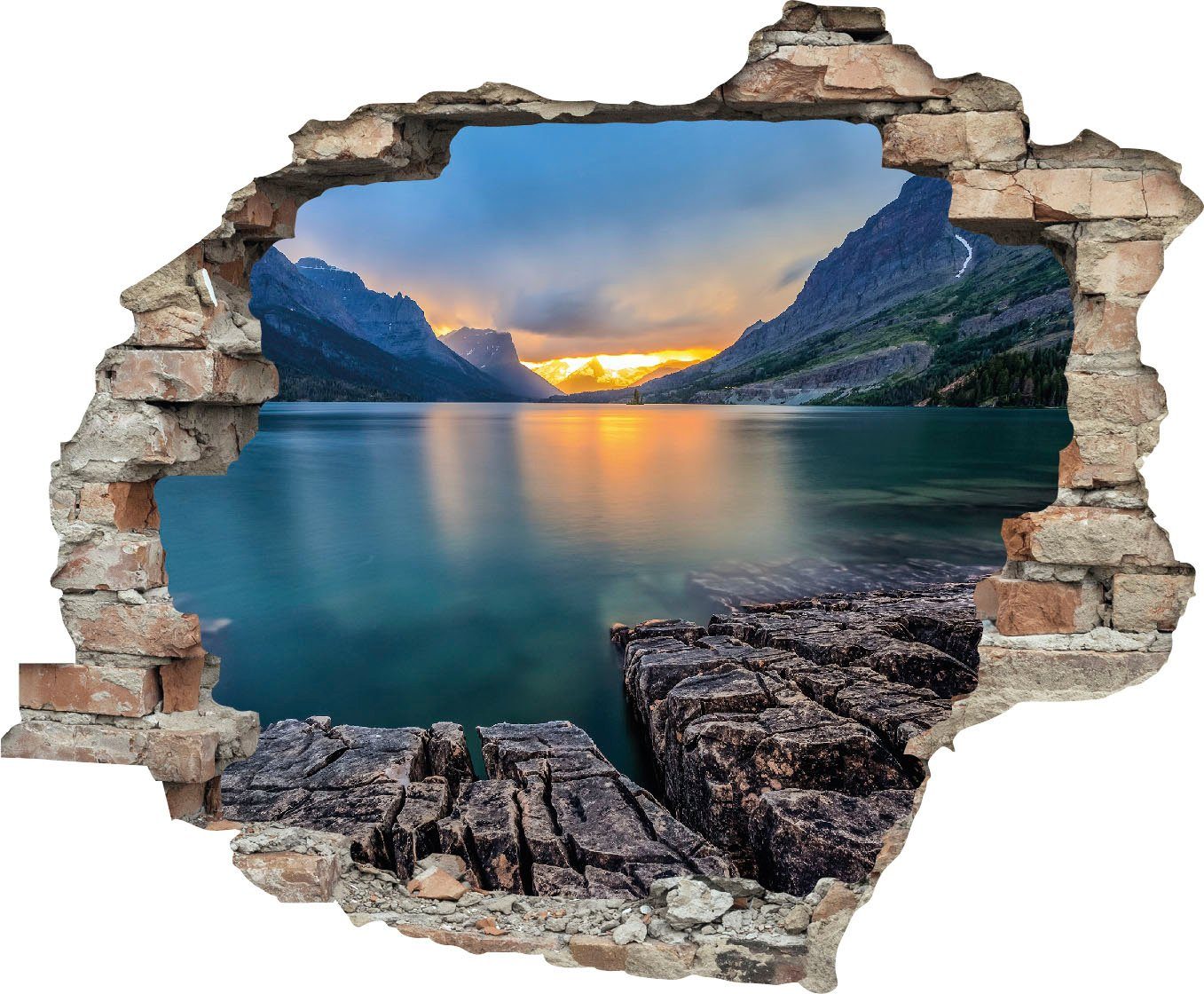 queence Wandtattoo See (1 St), Wandbild, selbstklebend, Wanddeko