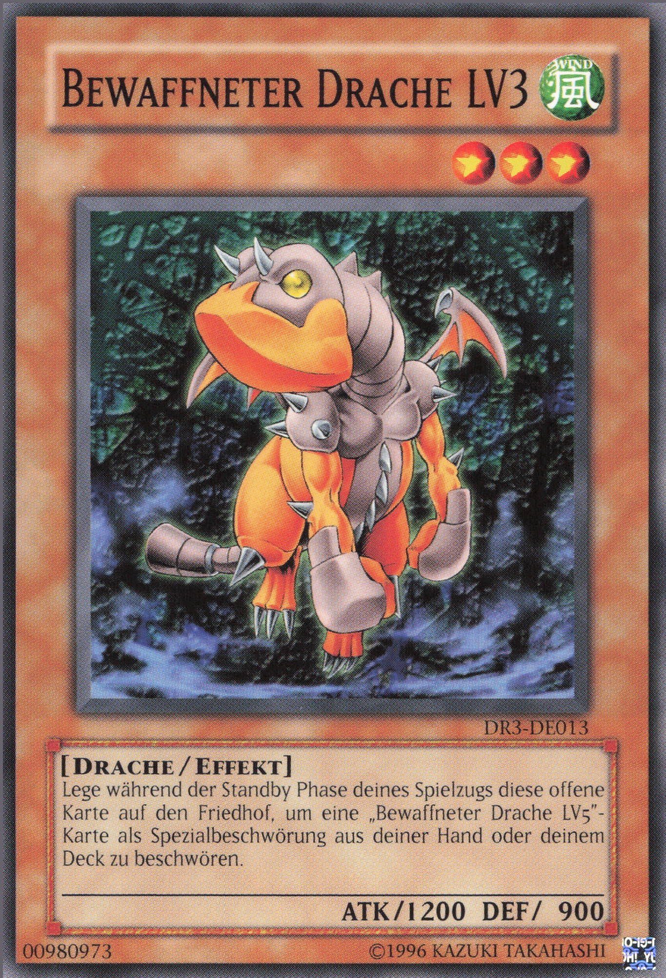 Recollectibles Sammelkarte Yugioh Karte Bewaffneter Drache Lv3 Deutsch