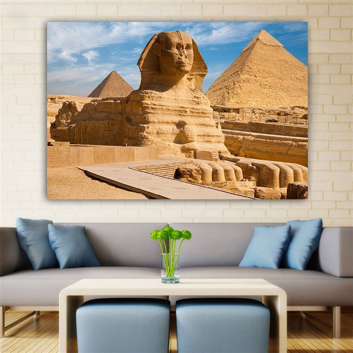 TPFLiving Kunstdruck (OHNE RAHMEN) Poster - Leinwand - Wandbild, Ägyptische Landschaften, Wüste ...