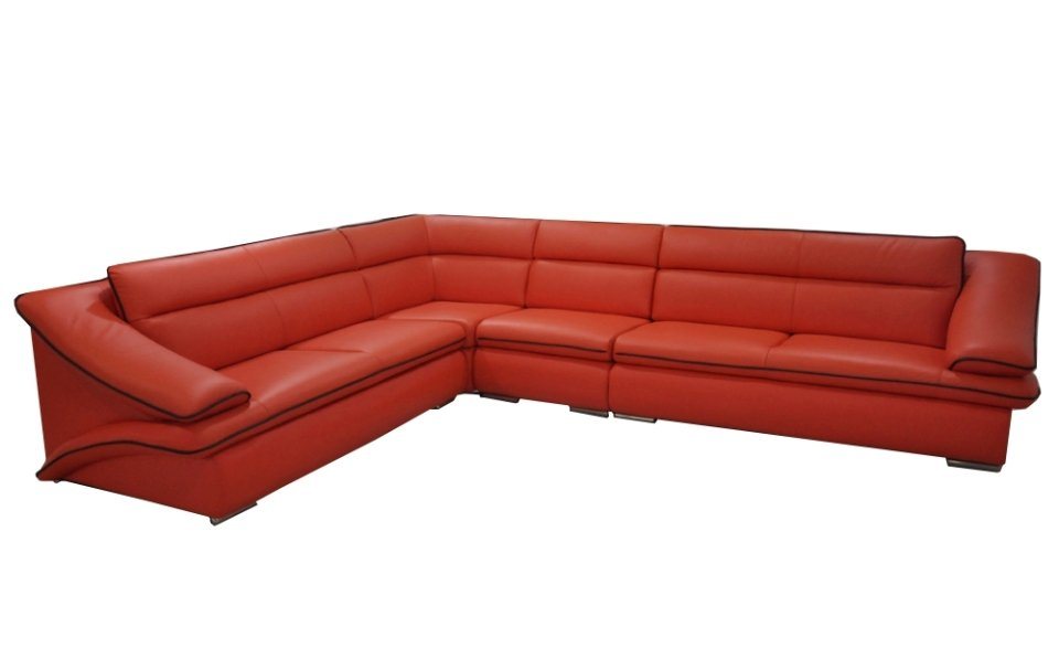 Jvmoebel Ecksofa Design Leder Polster Sitz Ecke Leder Eck Landschaft