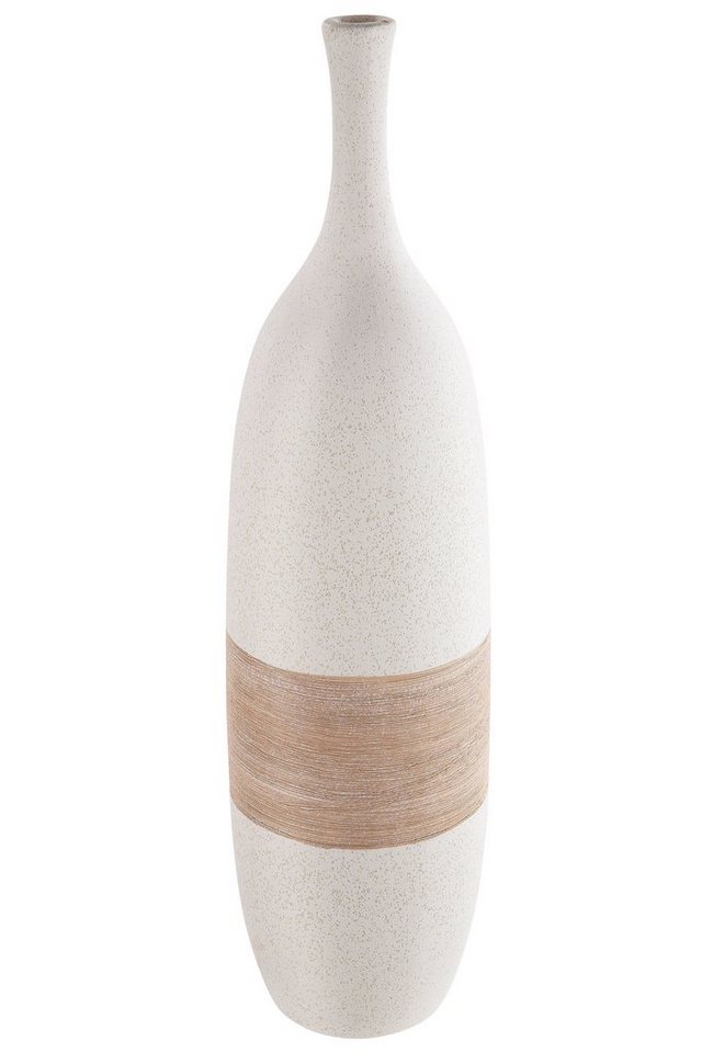 Gilde Dekovase Flaschenvase Olbia 50cm Höhe 135cm Durchmesser Creme