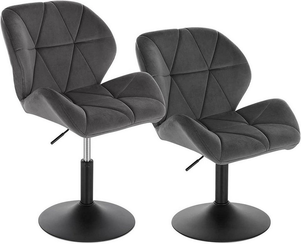 Woltu Barhocker 2er Set Barhocker Aus Samt And Metall Modell Kaya