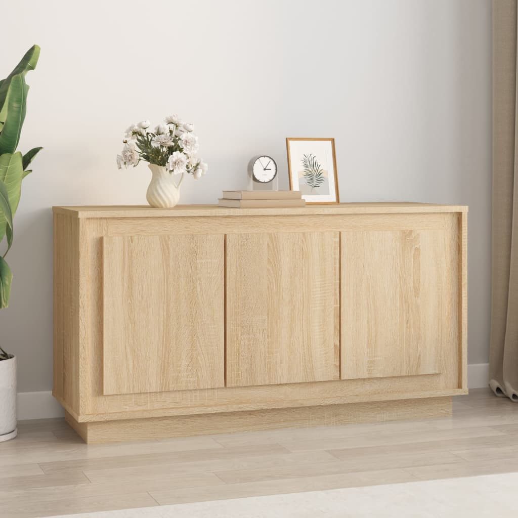 Vidaxl Sideboard Sideboard Sonoma Eiche 102x35x55 Cm Spanplatte