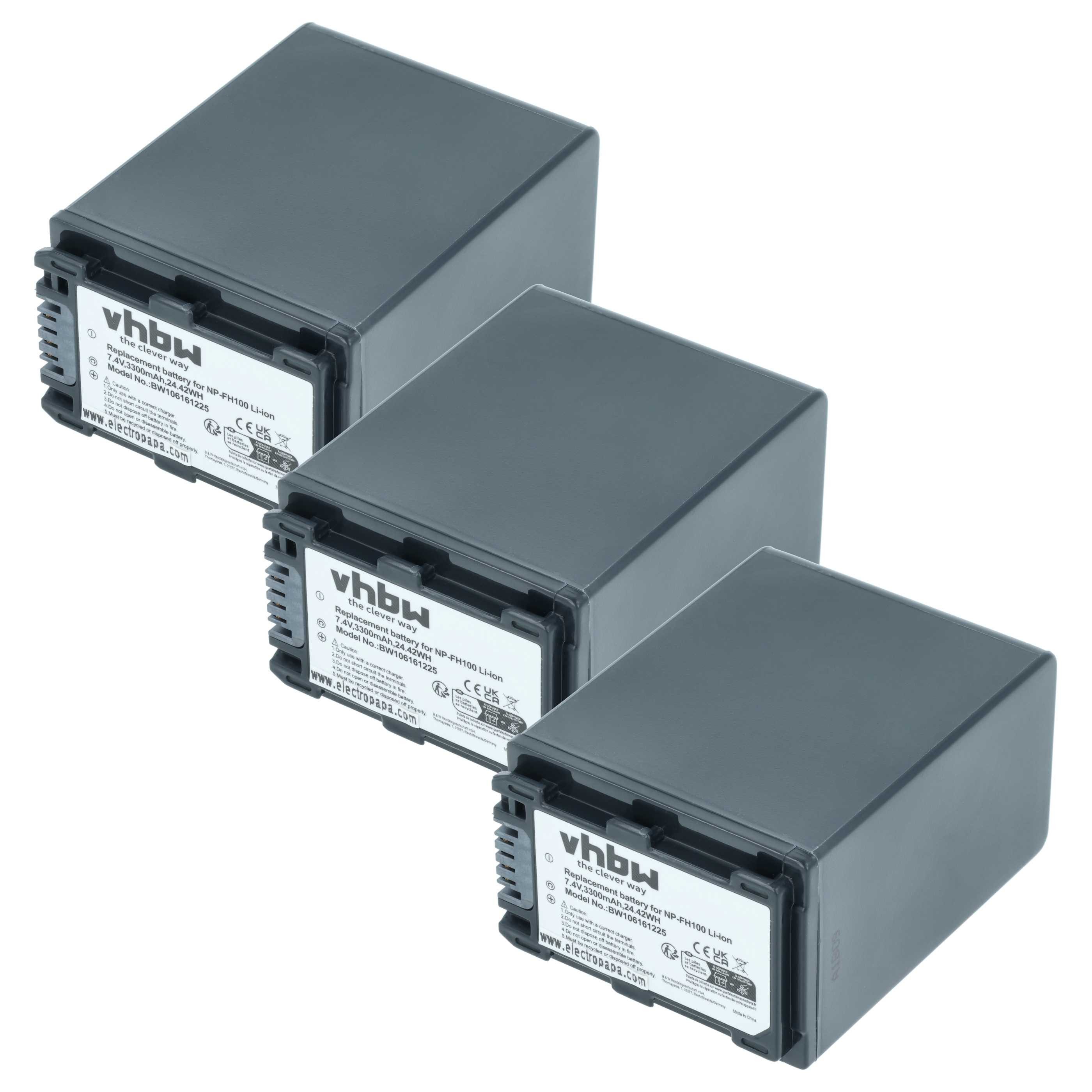 vhbw Akku Ersatz für Sony NP-FH50, NP-FH100, NP-FH70, NP-FH40 für Camcorder Kamera-Akku Akku Li ...