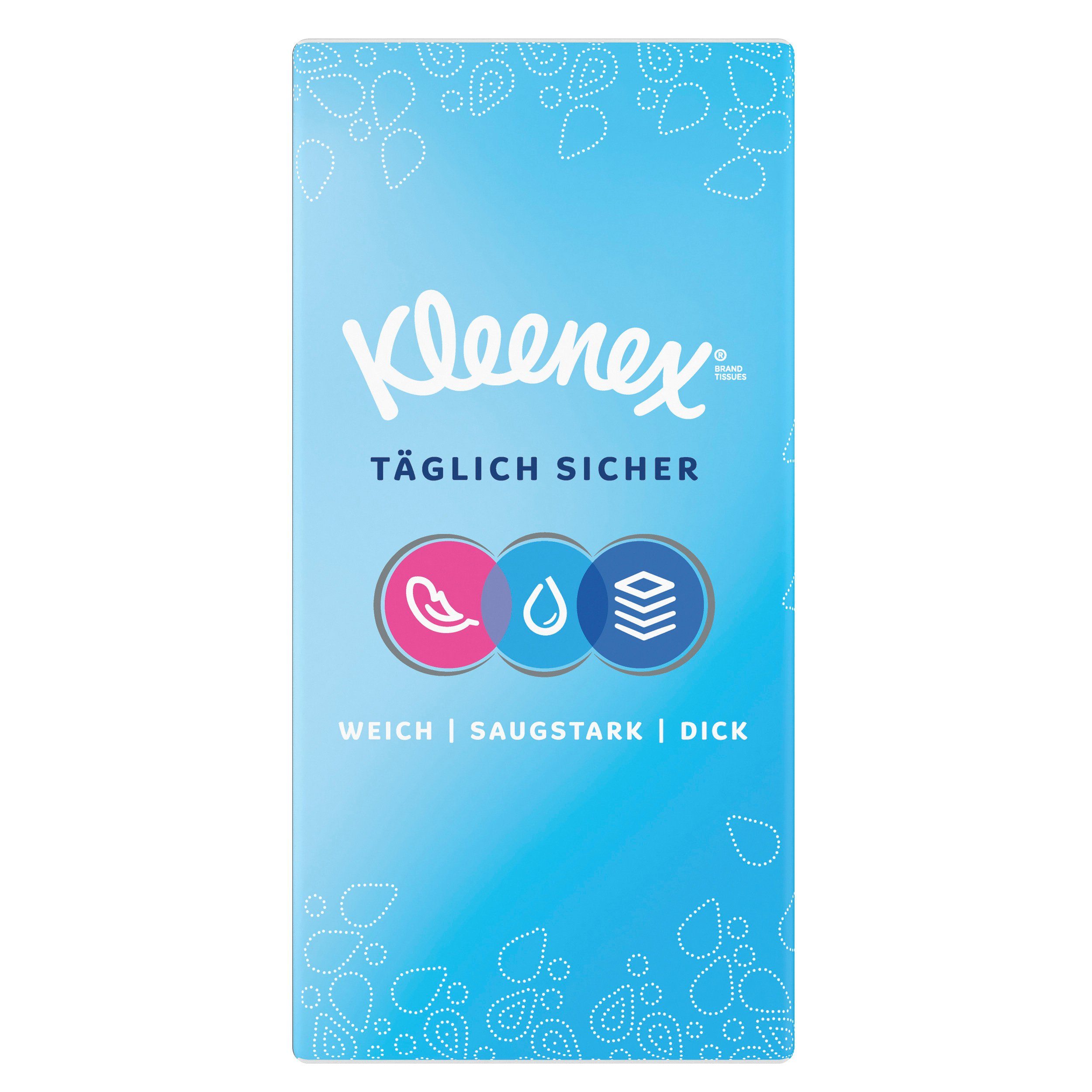 KLEENEX Papiertaschentücher Täglich Sicher Taschentücher 4-lagig, 10x30 ...