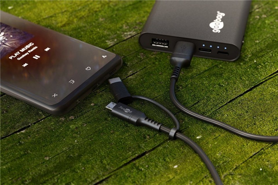 Goobay »goobay USB 2.0 A/USB C, Micro USB 2.0 B Kabel 1,0« Netzwerk-Adapter Goobay »goobay USB 2.0 A/USB C, Micro USB 2.0 B Kabel 1,0« Netzwerk-Adapter