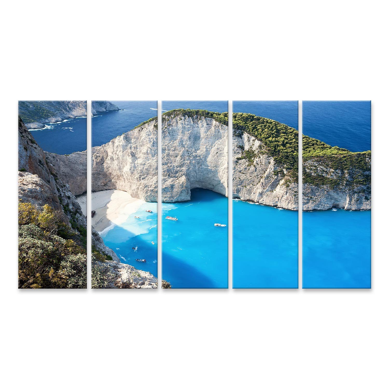 islandburner Leinwandbild Bild auf Leinwand Schiffswrack am Navagio Strand Zakinthos Zante Zakyn