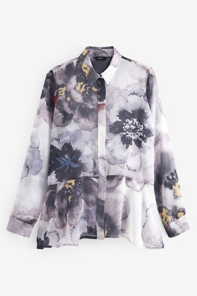 Next Langarmbluse Langärmelige Bluse Mit Flattersaum 1 Tlg