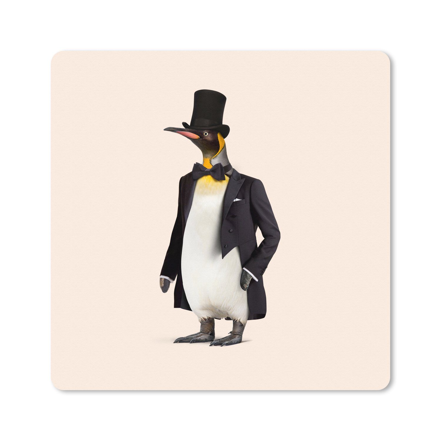 Muchowow Gaming Mauspad Pinguin Tier Hut Colbert Schwarz 1 St