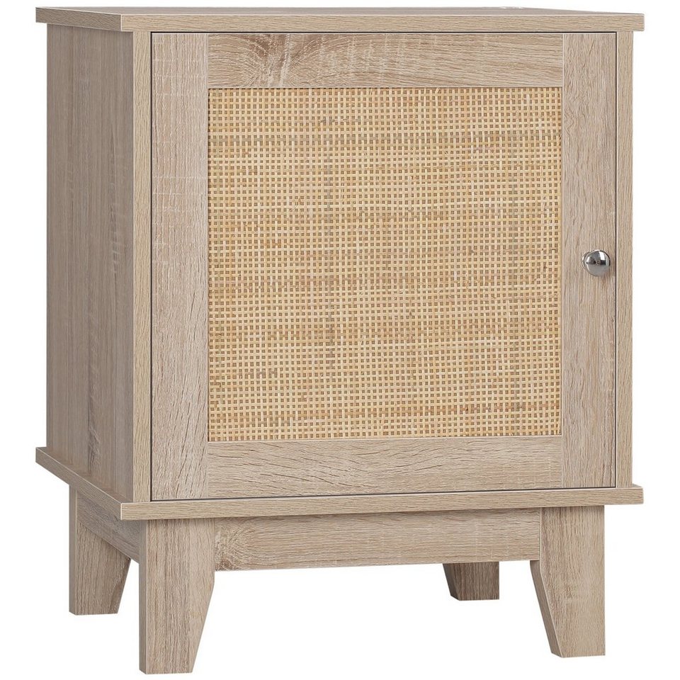 Homcom Nachttisch Nachtschrank Rustikale Optik 48 X 40 X 58cm Set 1