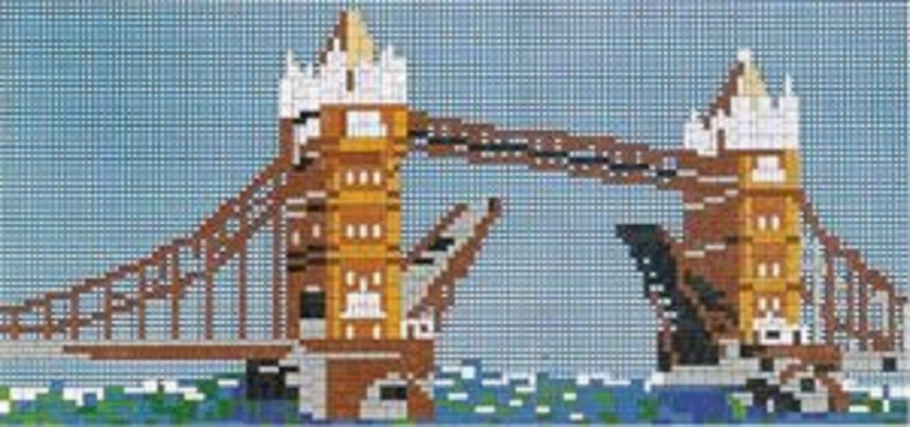 Stick it Steckpuzzle Tower Bridge, 2000 Puzzleteile, Bildgröße: 66 x 26 cm