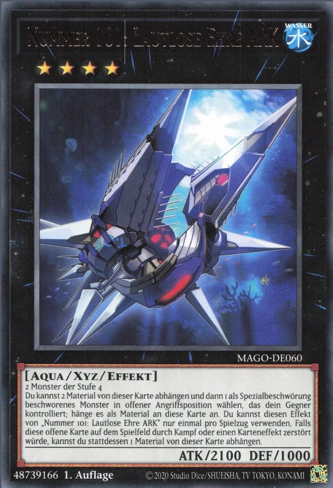 Recollectibles Sammelkarte Yugioh Karte Nummer 101 Lautlose Ehre Ark
