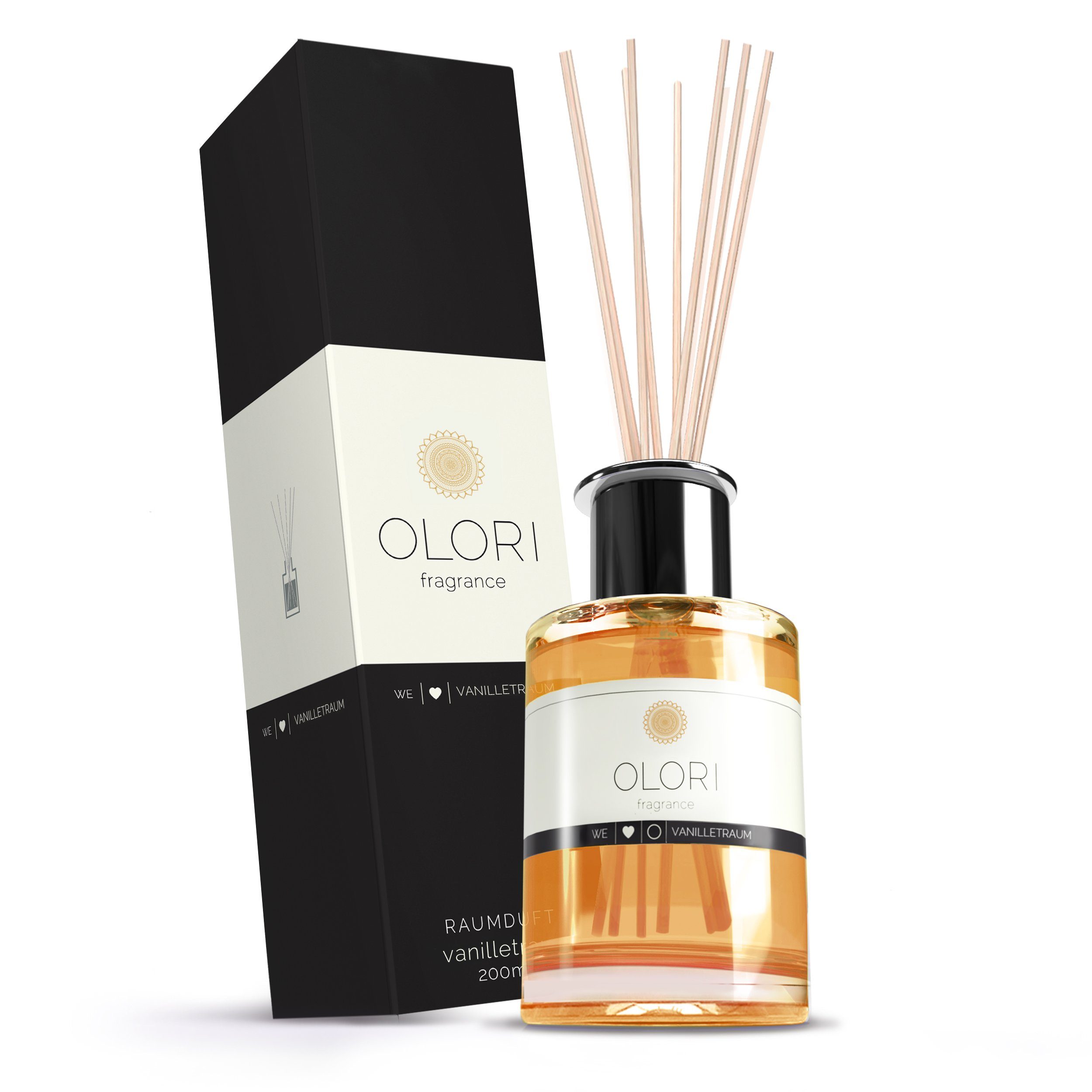OLORI Raumduft Diffuser I Vanille I mit ätherischen Ölen I 200 ml (1-St)