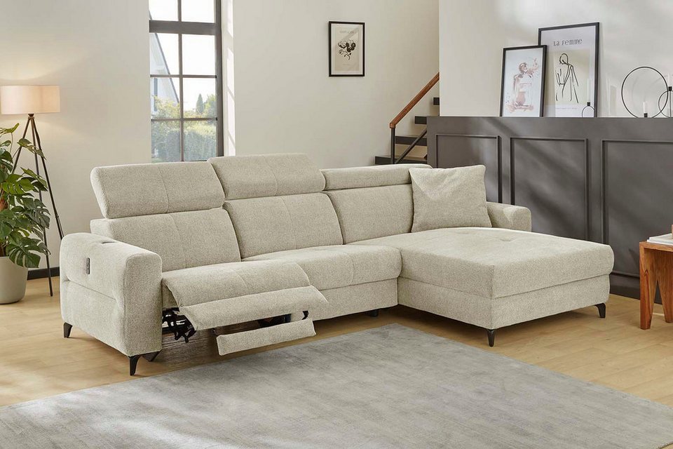Jockenhöfer Gruppe Ecksofa Monaco L Form Mit Elektromotorischer