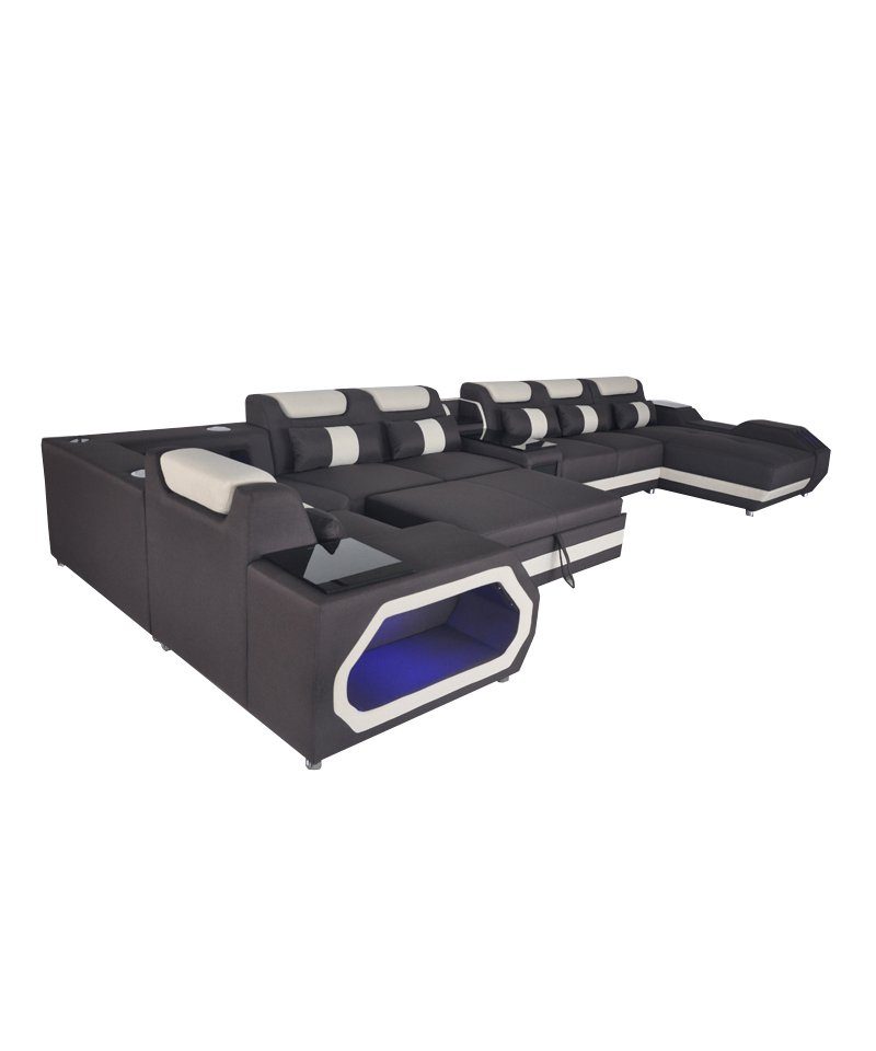 JVmoebel Ecksofa Design Leder Polster Sitz Ecke Zimmer Wohn Sofa Eck ...