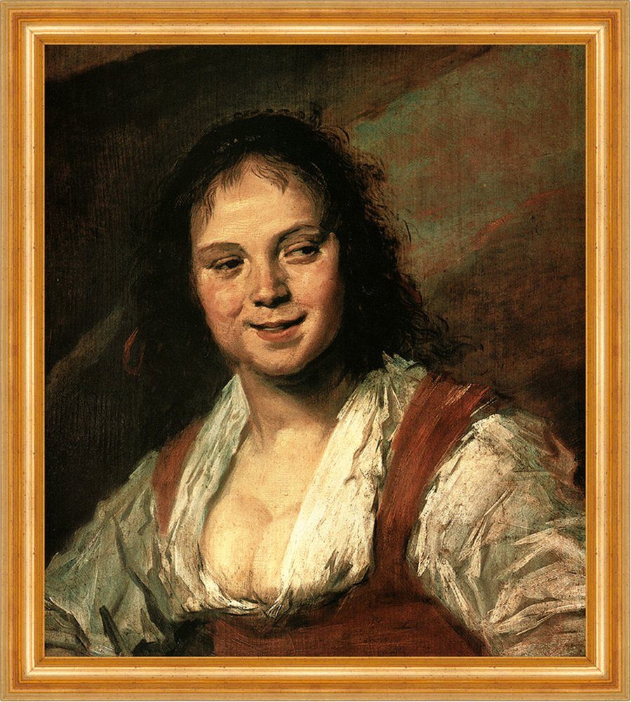 Kunstdruck Die Zigeunerin Frans Hals Porträt Freude Frau Lebendigkeit H A3 0250 G, (1 St)