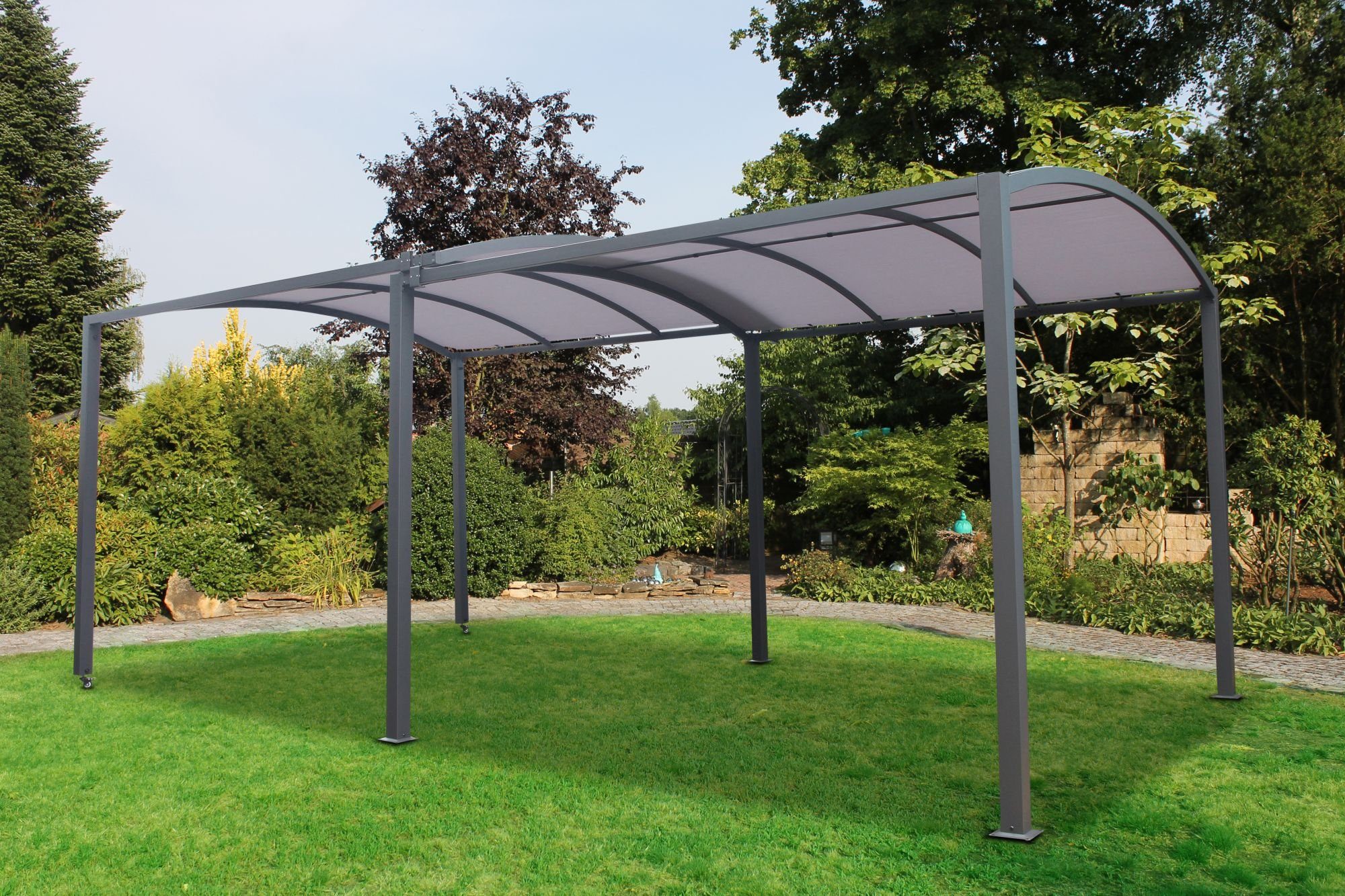 Leco Pavillon, Jotta 2.0 Terrassen Überdachung ausziehbar Pergola Garten Carport, Pavillon Zelt