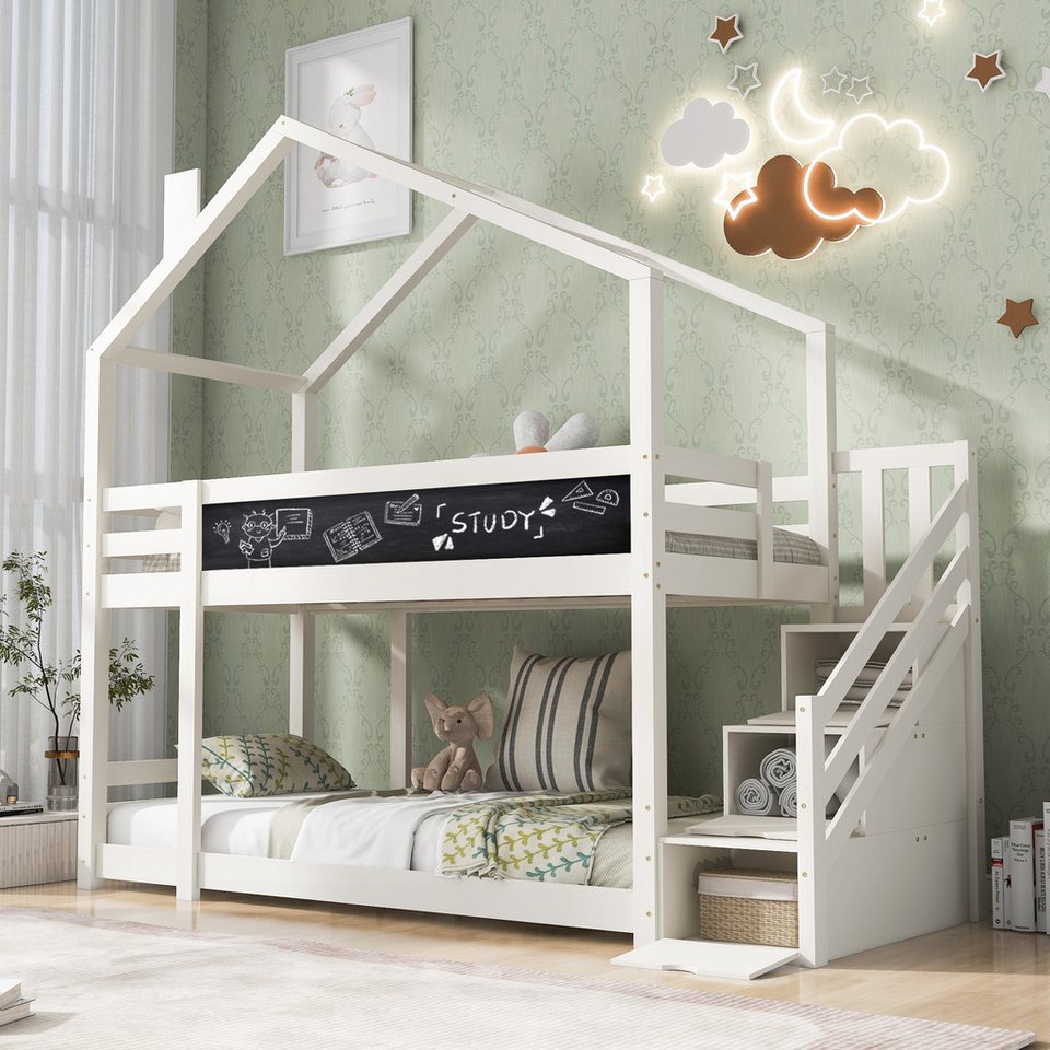 Modfu Kinderbett Hochbett Hausbett Für Mädchen Und Jungen Sicheres