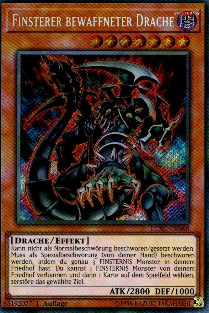 Recollectibles Sammelkarte Yugioh Karte Finsterer Bewaffneter Drache