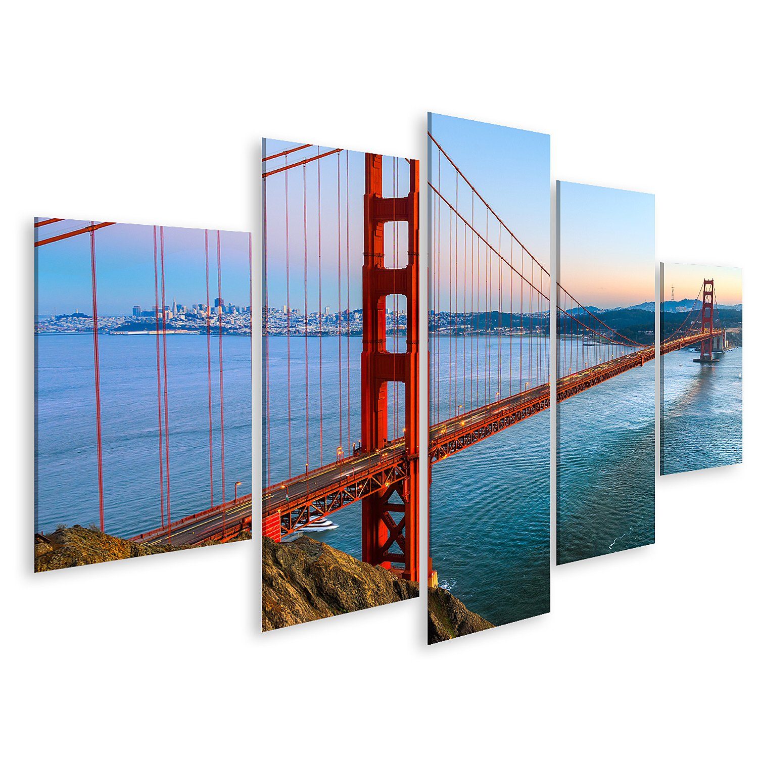 islandburner Leinwandbild Bild auf Leinwand Golden Gate Bridge San Francisco Kalifornien Usa Wa