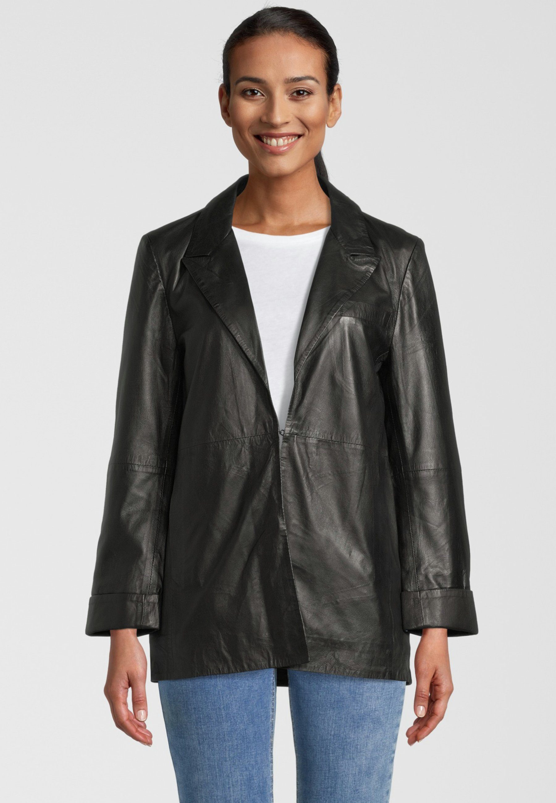 Goosecraft Lederjacke Lederjacke "Bowie" mit modernem Design