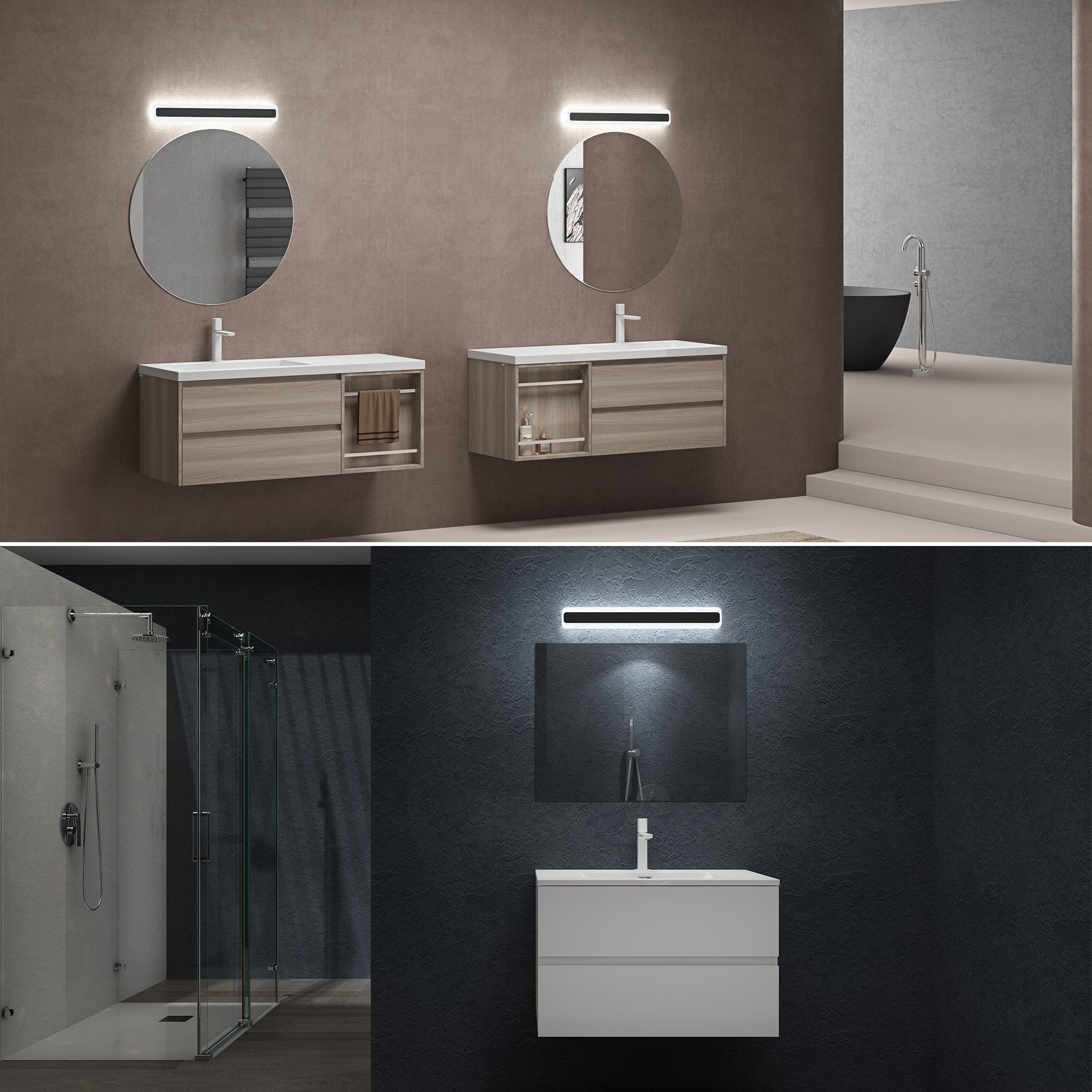 doporro LED Spiegelleuchte Wandlampe Wandleuchte Spiegellampe Badlampe ...