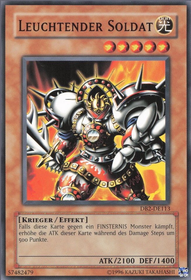 Recollectibles Sammelkarte Yugioh Karte Leuchtender Soldat Yu Gi Oh