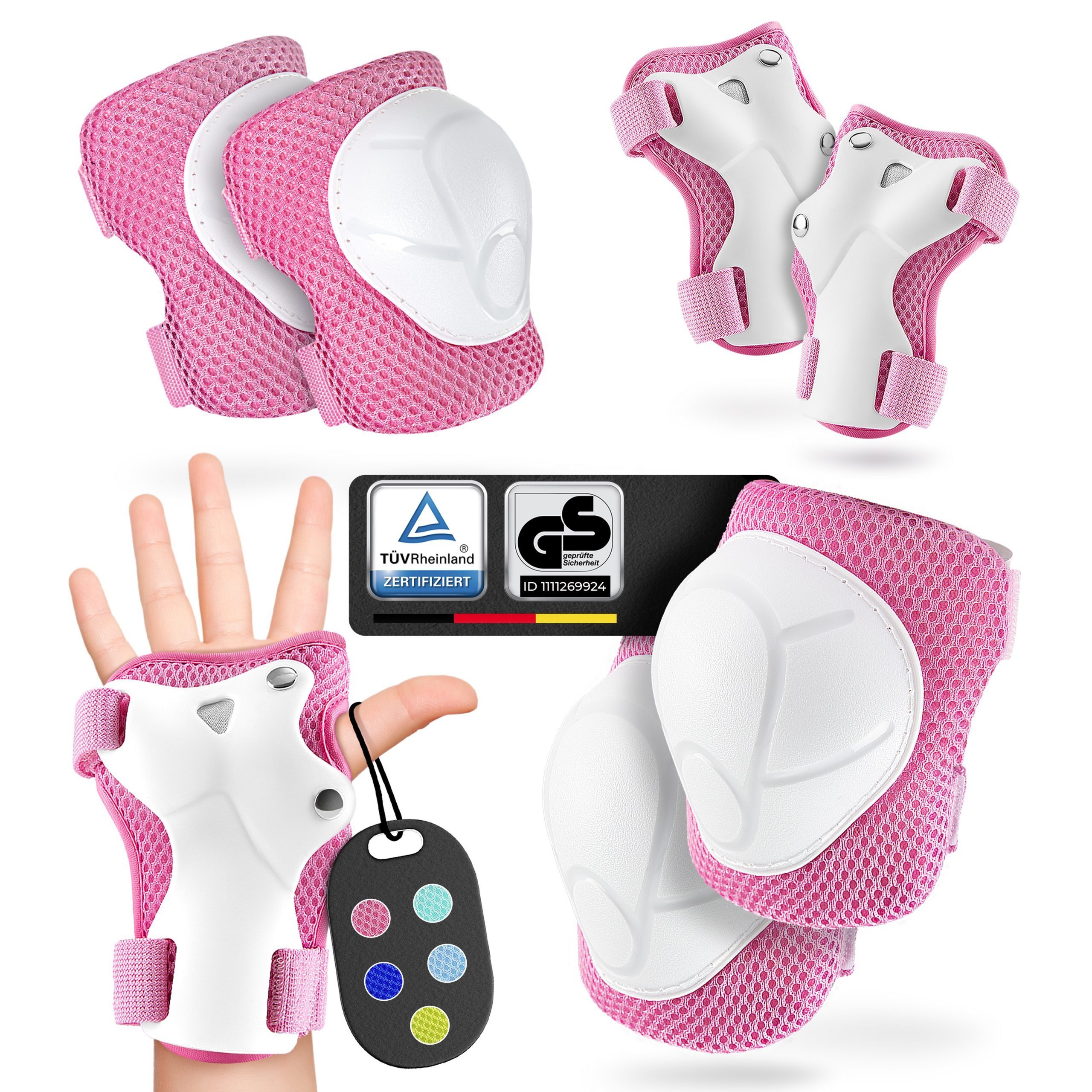 99FLIPS Protektoren-Set Schoner Inliner Kinder Set Skateboard Protektoren Schützer ab 3 Jahren ...