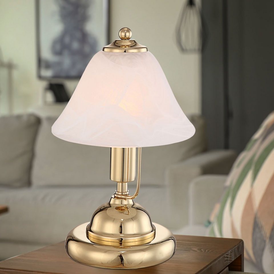 Etc Shop Tischleuchte Messing Tisch Leuchte Wohn Schlaf Zimmer Touch