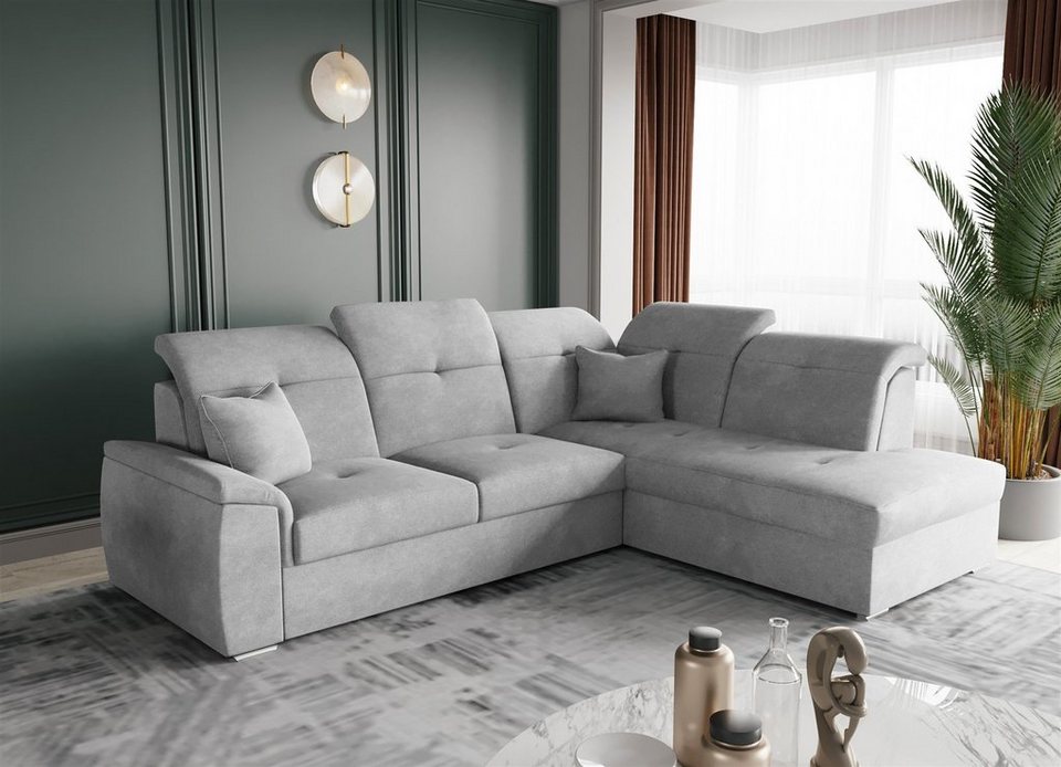 Fun Möbel Ecksofa Ecksofa Freja Ottomane Links Oder Rechts In Stoff