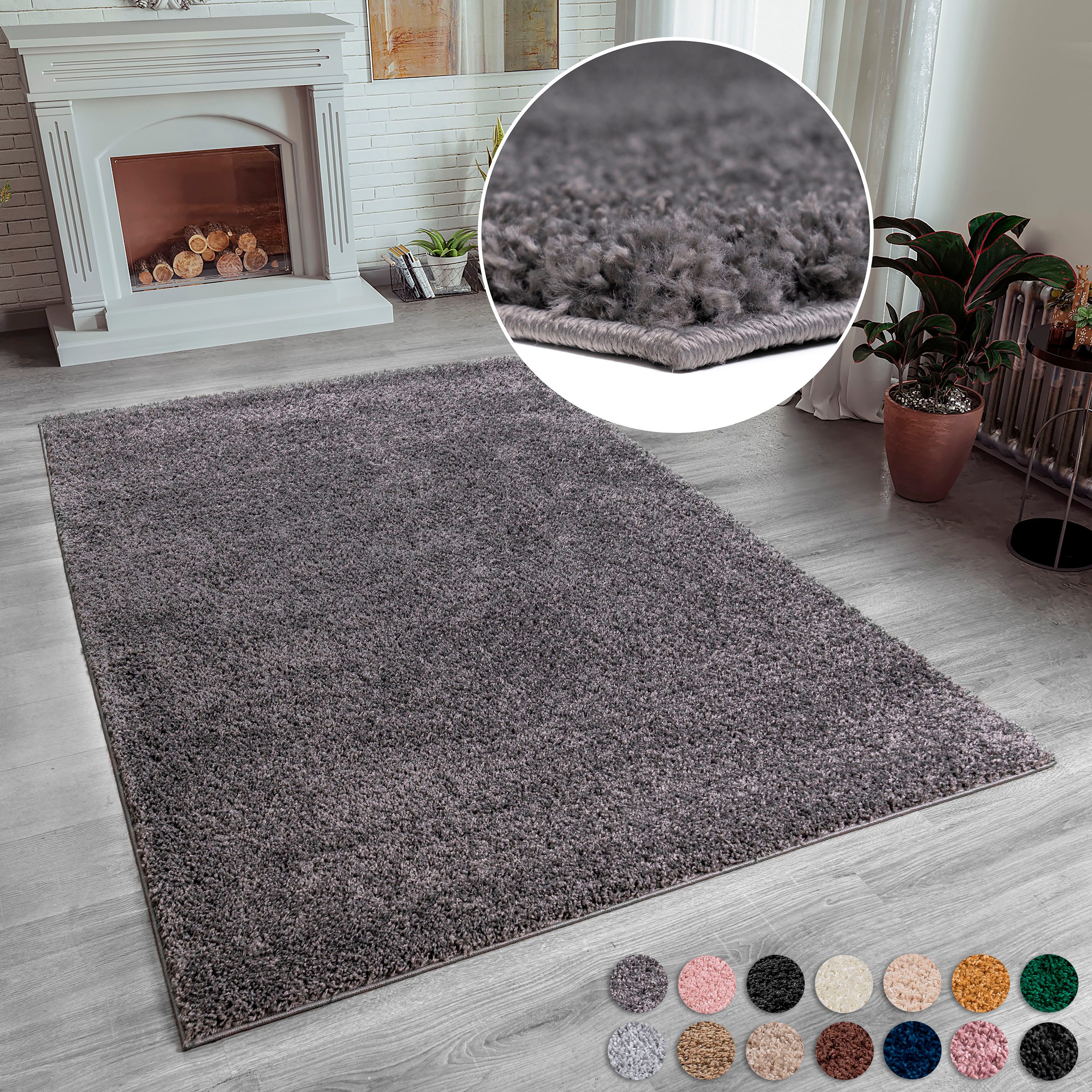 Hochflor Teppich Shaggy 30 Home Affaire Rechteckig Höhe 30 Mm