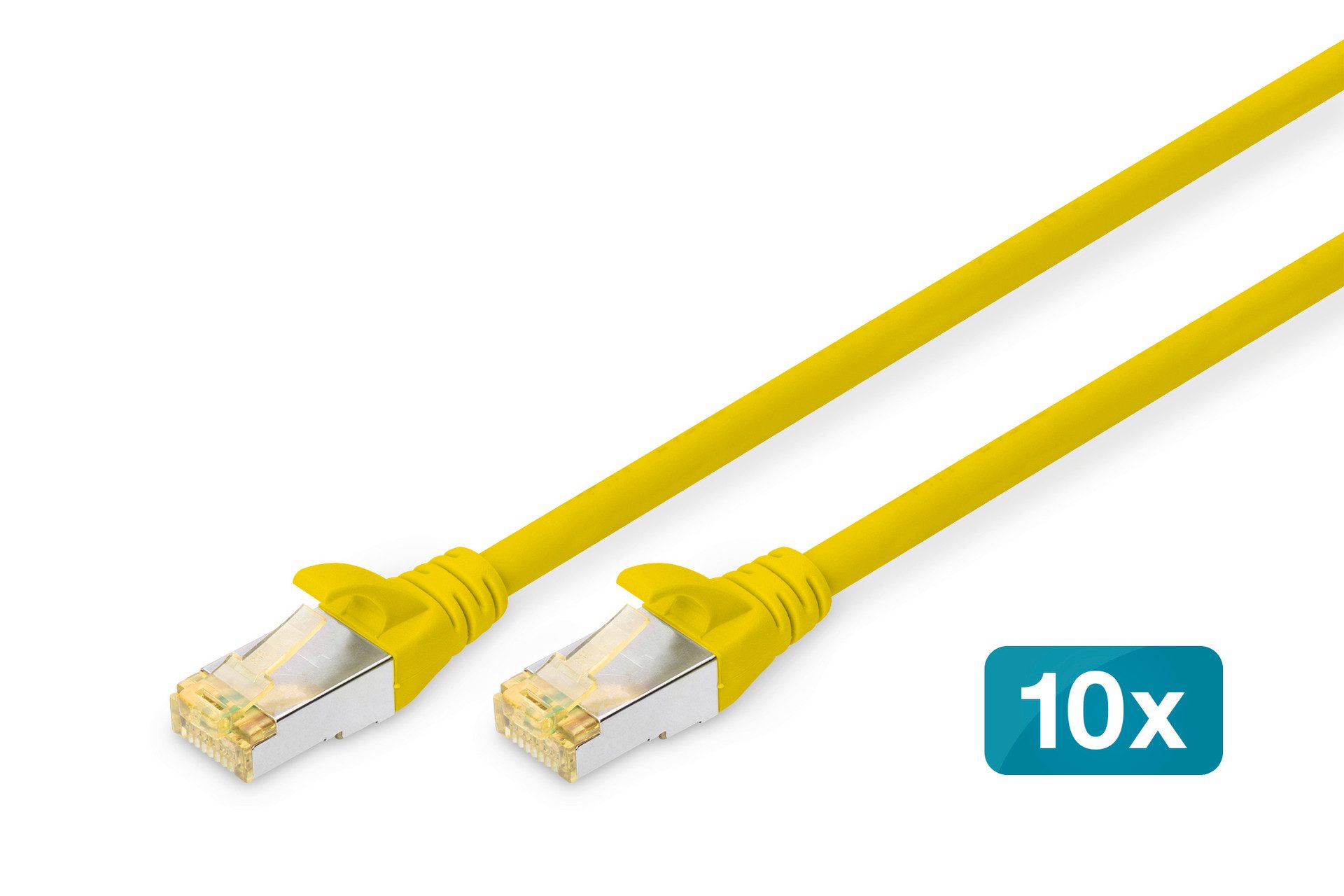 Craftfull CAT 6A S-FTP Patchkabel Cu, LSZH AWG 26/7, 10er Netzwerkkabel, (200 cm), 2x RJ45 ...