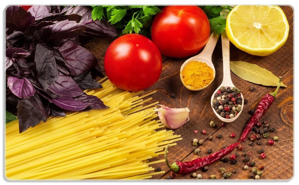 Wallario Frühstücksbrett Italienisches Menü Mit Spaghetti Tomaten