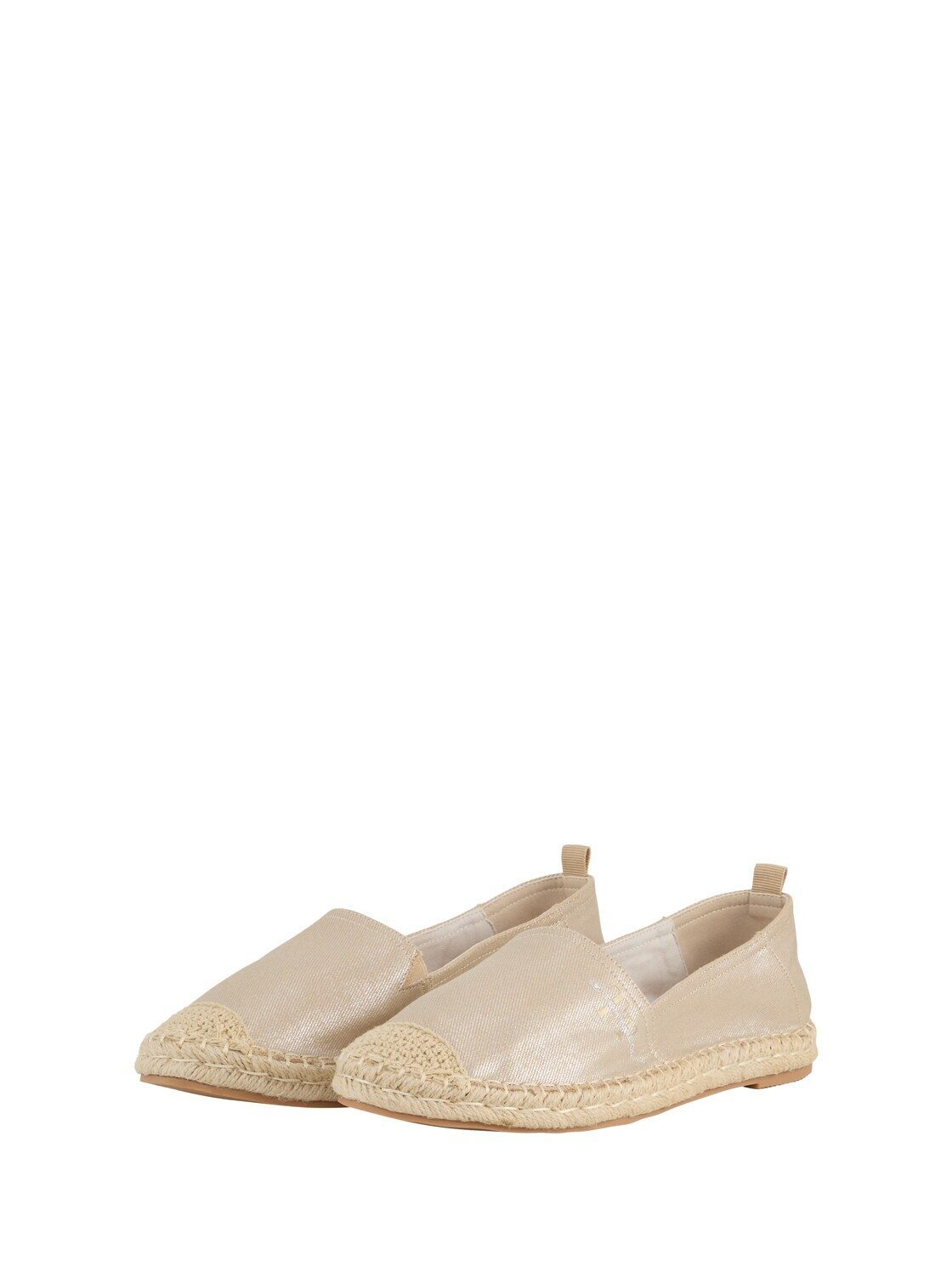 TOM TAILOR Flache Espadrilles in Glanz-Optik Slipper (1-tlg) Flache Espadrilles in Glanz-Optik ...