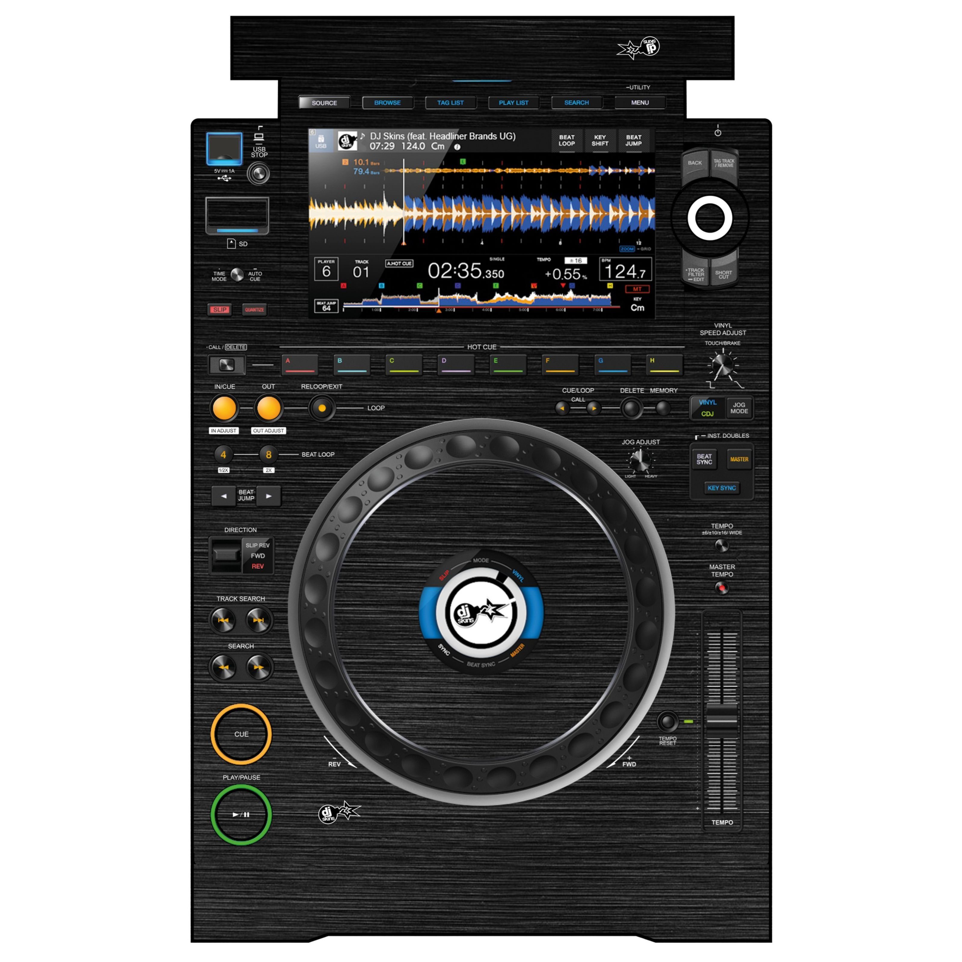 ᐅ dj-skins DJ Controller, Pioneer DJ - CDJ-3000 Skin - Brushed Black ...