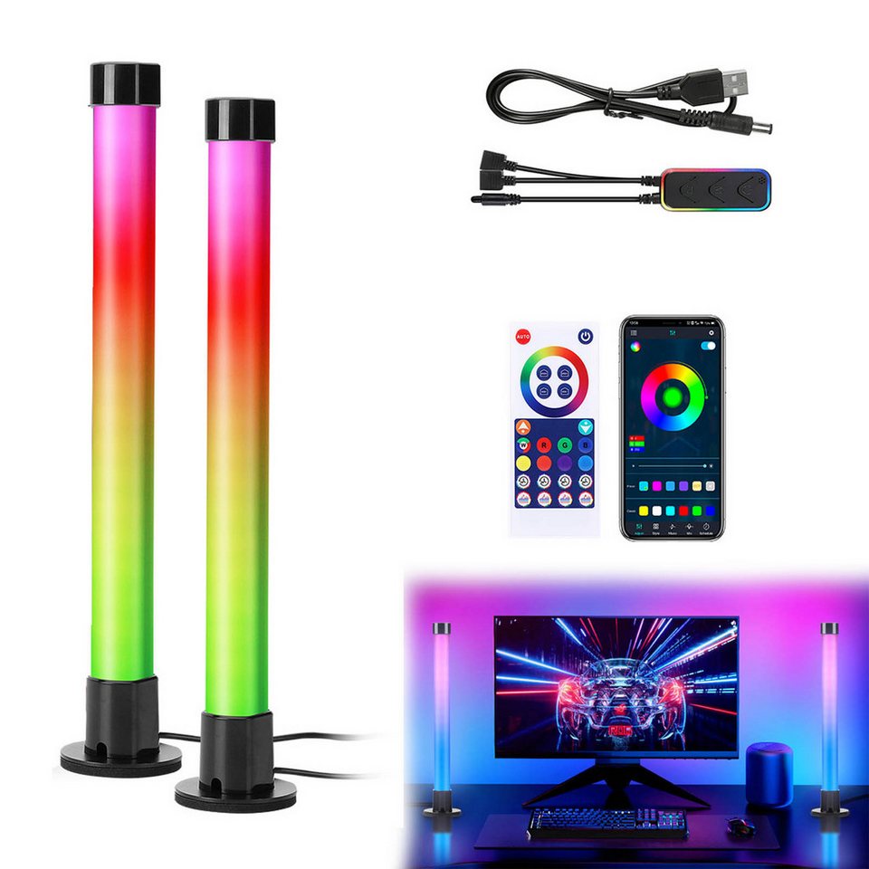 Mupoo Led Streifen Smart Led Lightbar 2er Pack Sync Mit Musik Und App