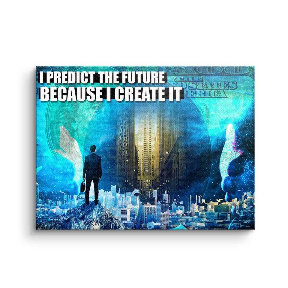 Dotcomcanvas® Leinwandbild Premium Motivationsbild Predict The