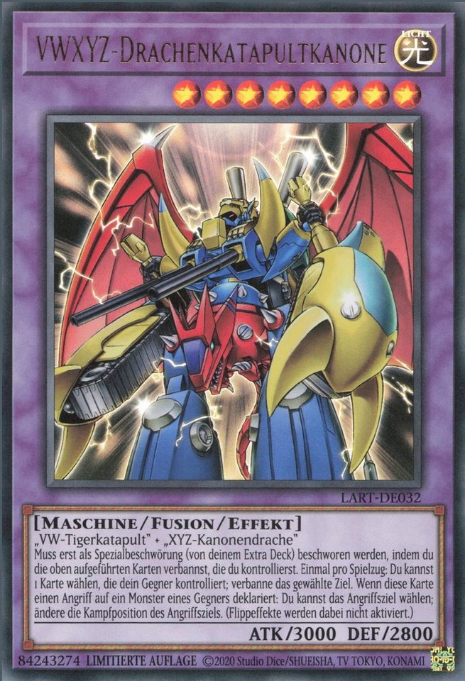 Recollectibles Sammelkarte Yugioh Karte Vwxyz Drachenkatapultkanone