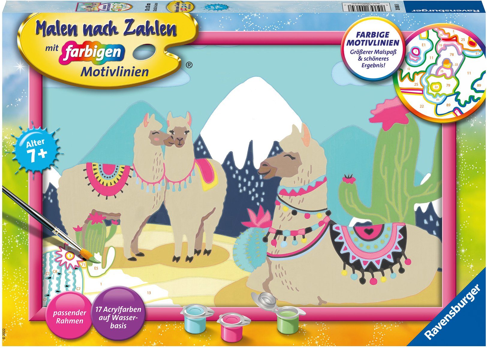Ravensburger Malen nach Zahlen Glückliche Lamas, Made in Europe, FSC® - schützt Wald - weltweit ...