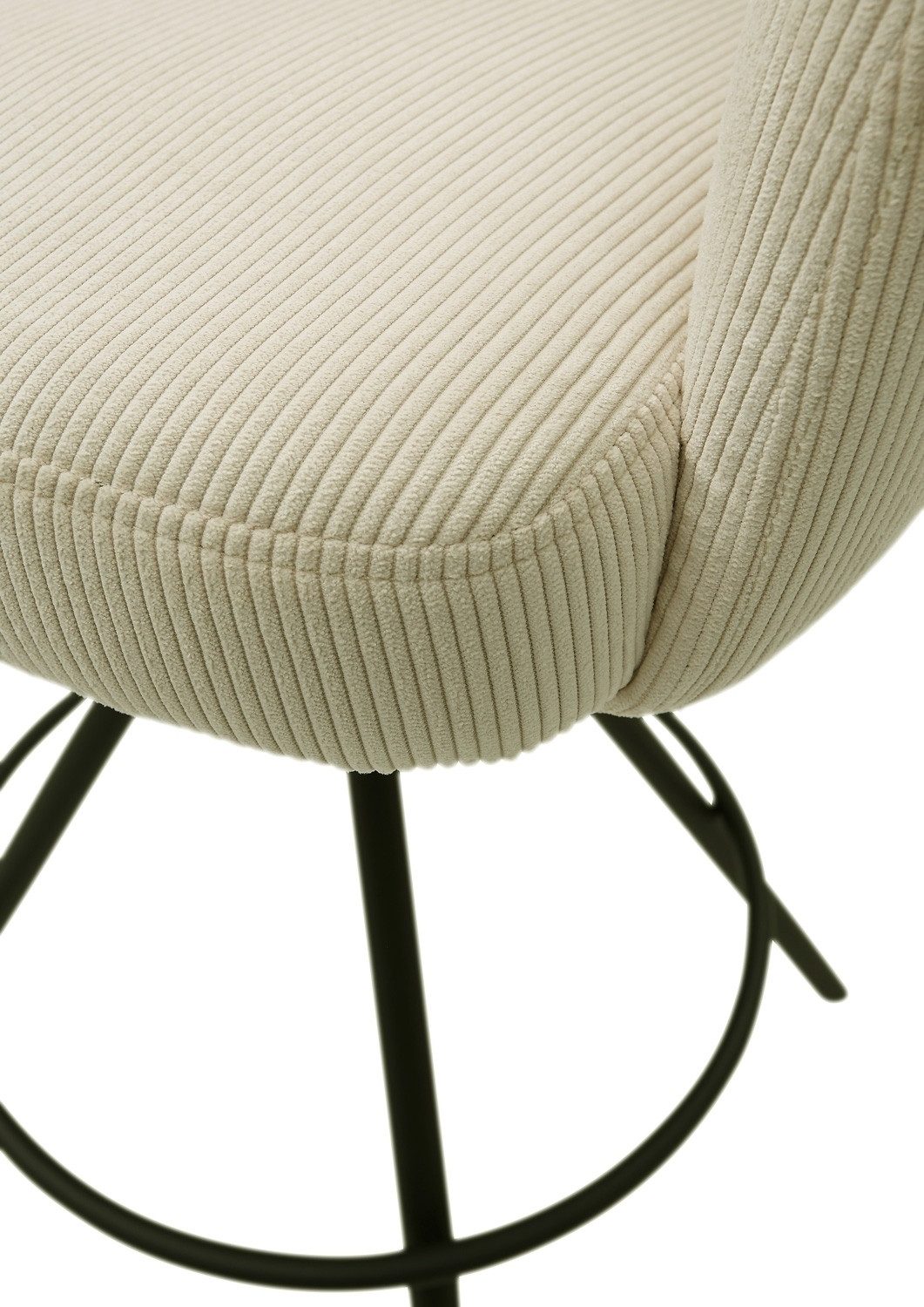 Stolkom Sp.z.o.o. Barhocker, 2 Barhocker mit Cordbezügen in hellbeige