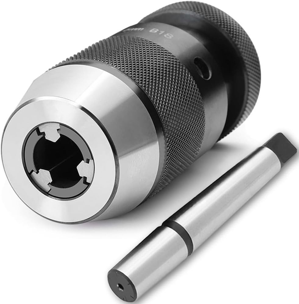 XERSEK Schnellspannbohrfutter B18 Bohrfutter 1-16 mm + MK2/MT2 Kegeldorn Präzisionsbohrfutter ...