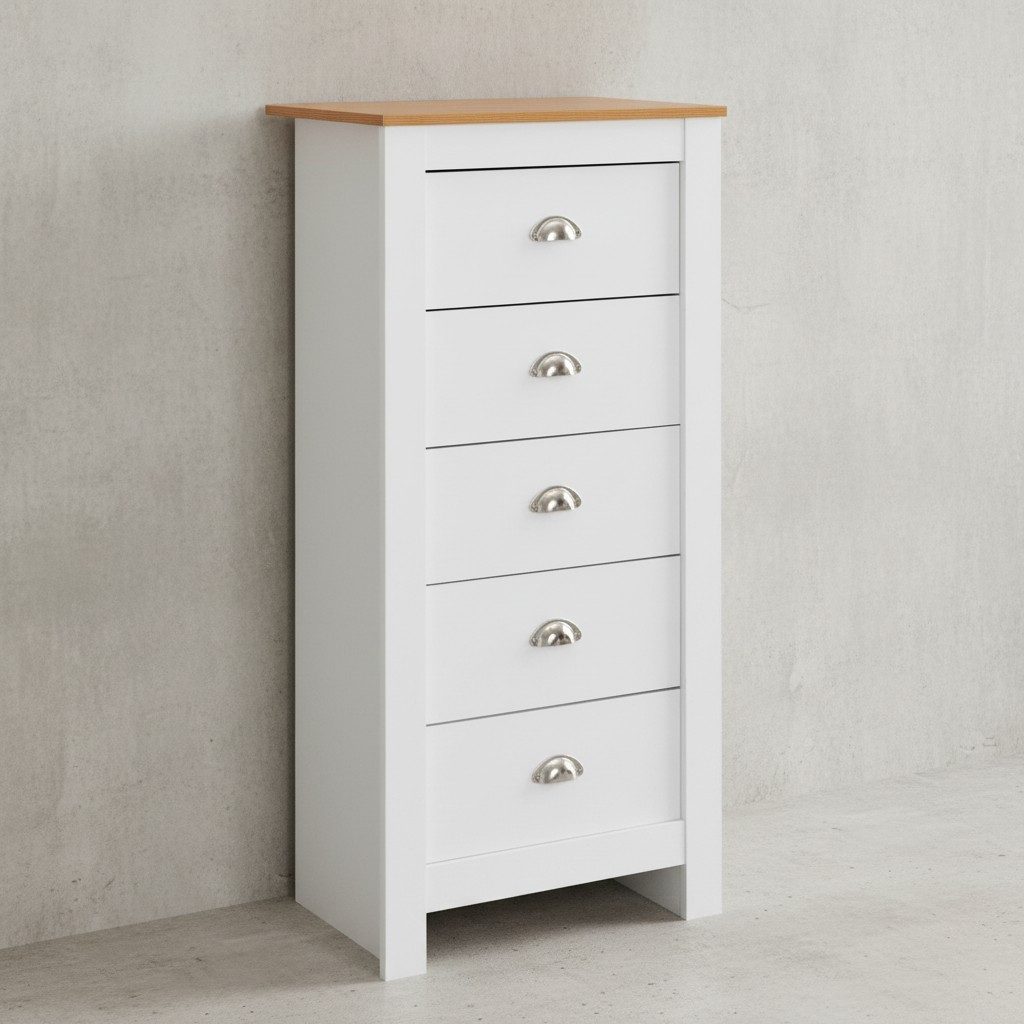 KADIMA DESIGN Kommode Sideboard mit 5 Schubladen 53x114x39 cm Kommode ...