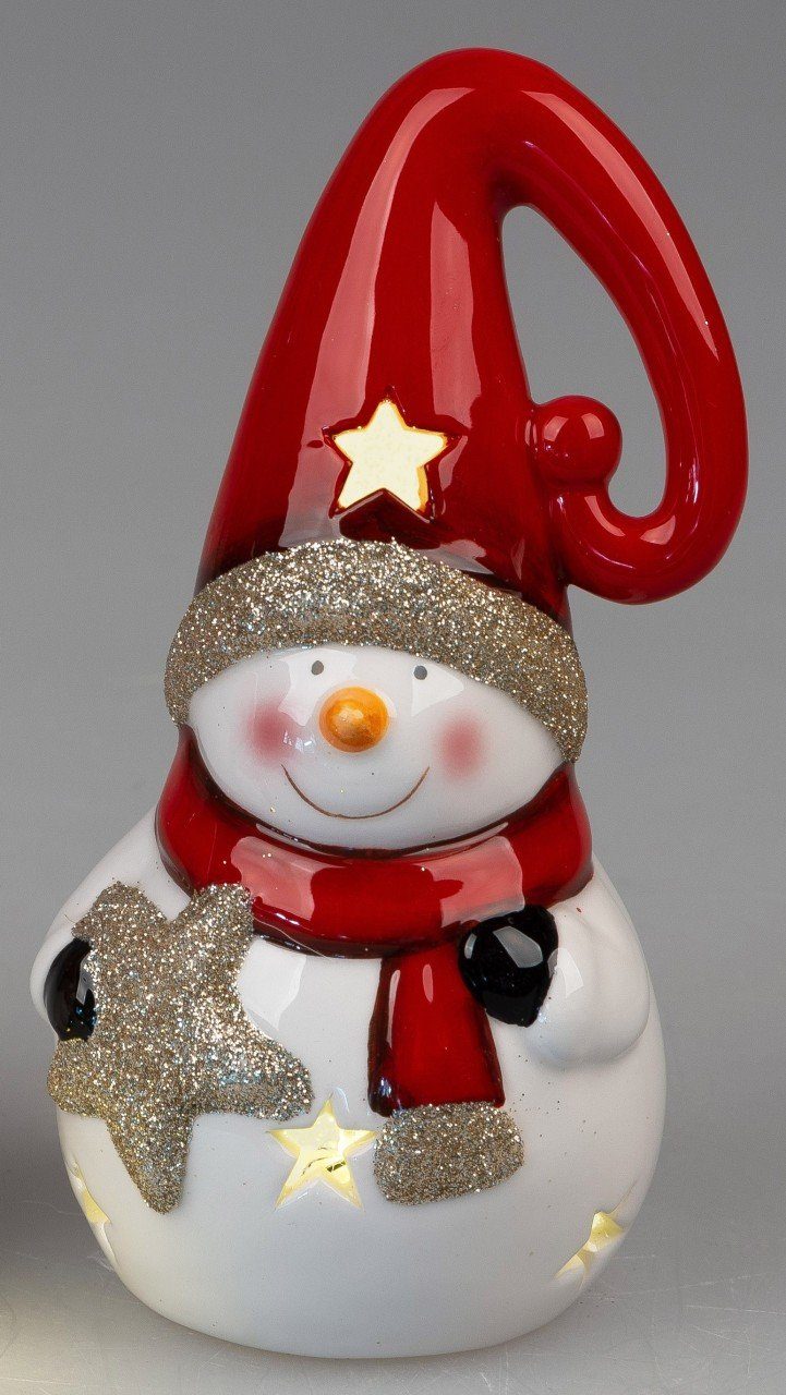Formano Dekofigur Winterzeit Rot H18cm D9cm Steingut