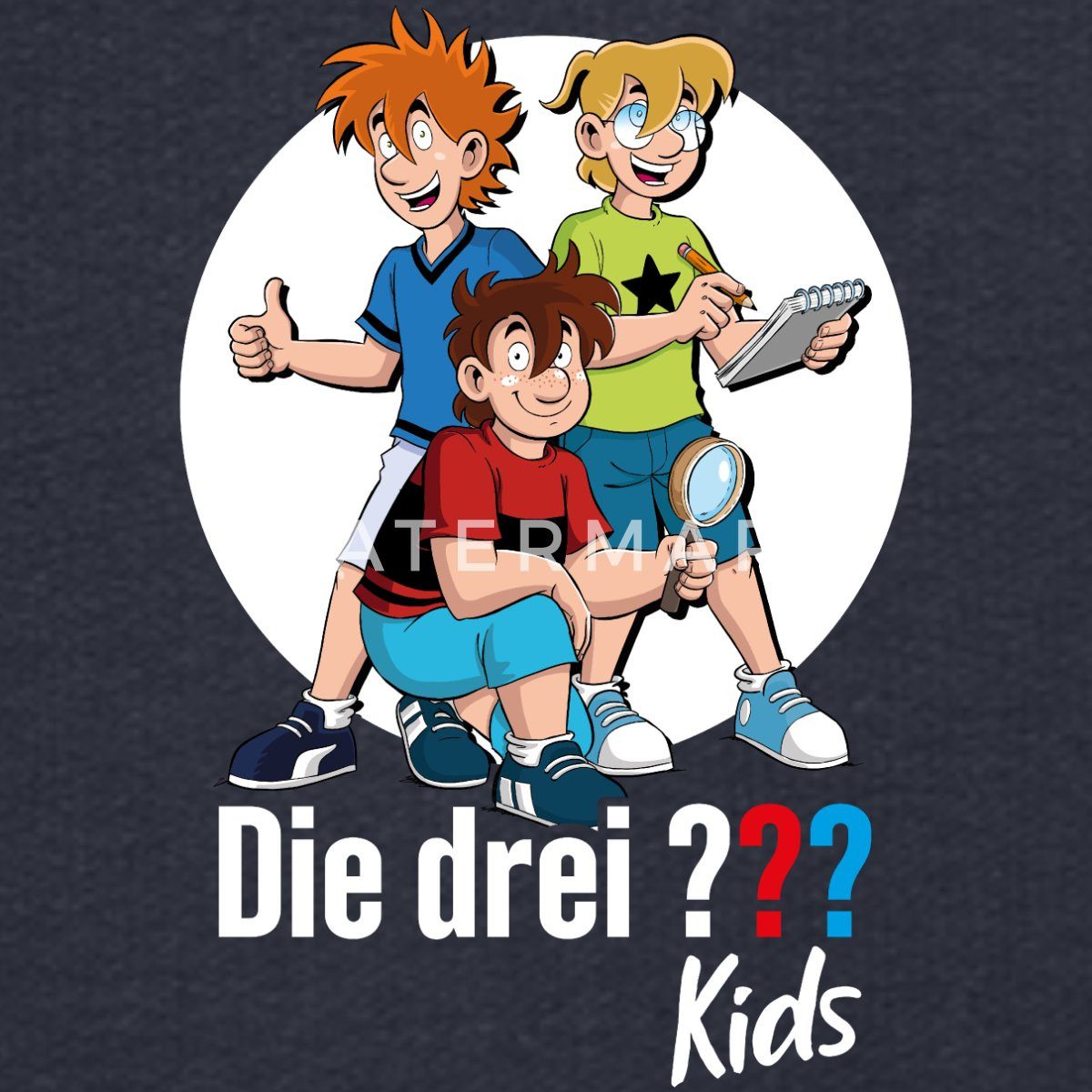 Spreadshirt Hoodie Die Drei Fragezeichen Kids Justus, Peter, Bob Team ...