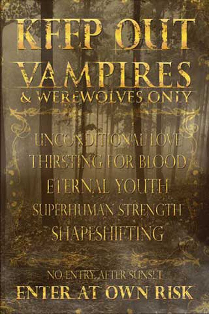 Poster Fun - Poster - Keep out Vampires, Print