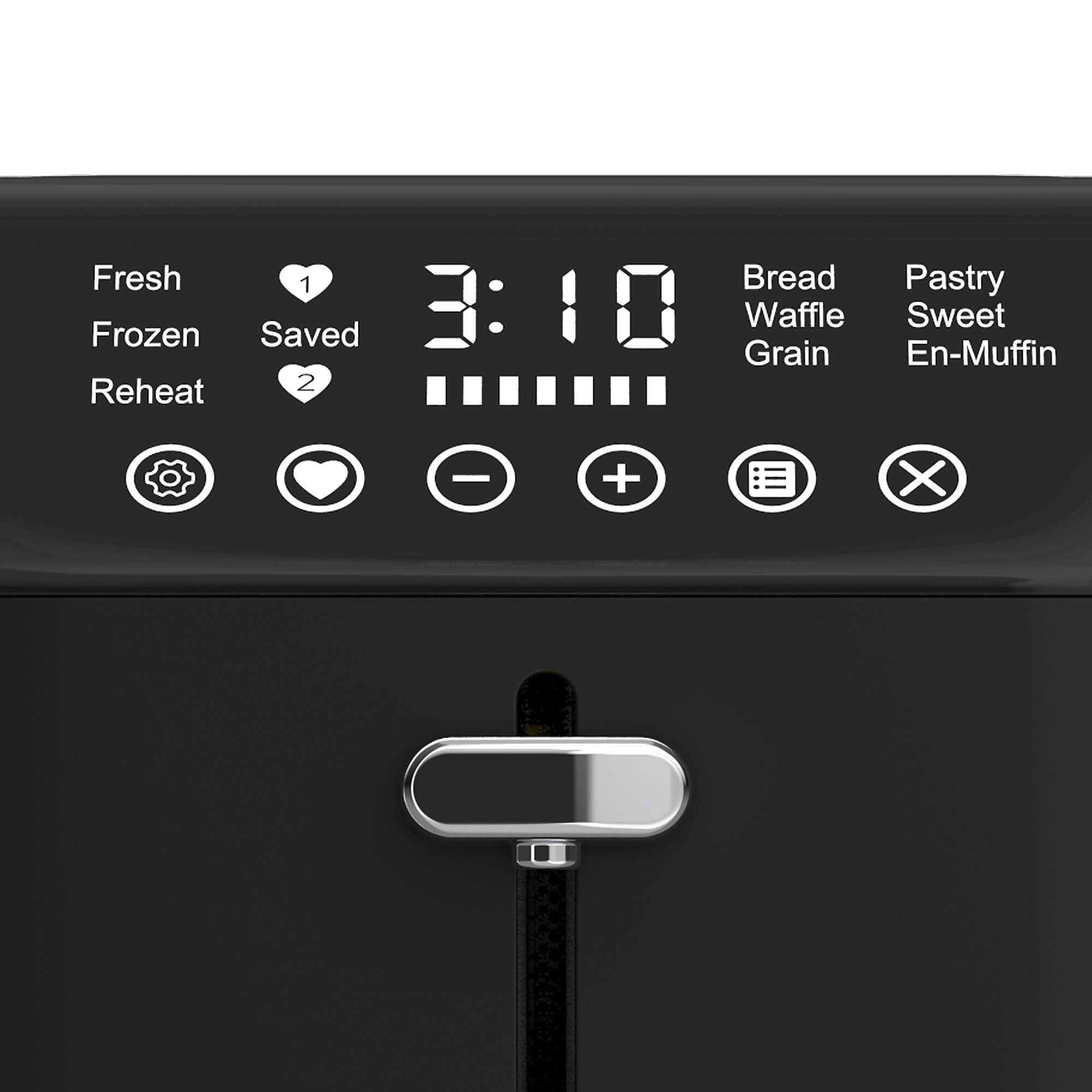 TurboTronic by Z-Line Toaster Langschlitz 4 Scheiben, Brötchenaufsatz ...