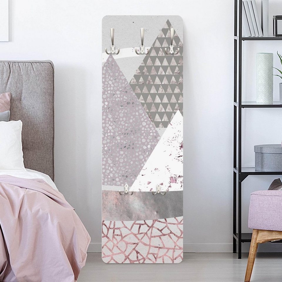 Bilderdepot24 Garderobenpaneel Pastell Muster Shabby Abstrakte