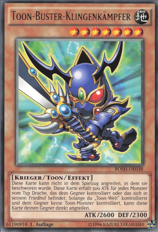 Recollectibles Sammelkarte Yugioh Karte Toon Buster Klingenkämpfer