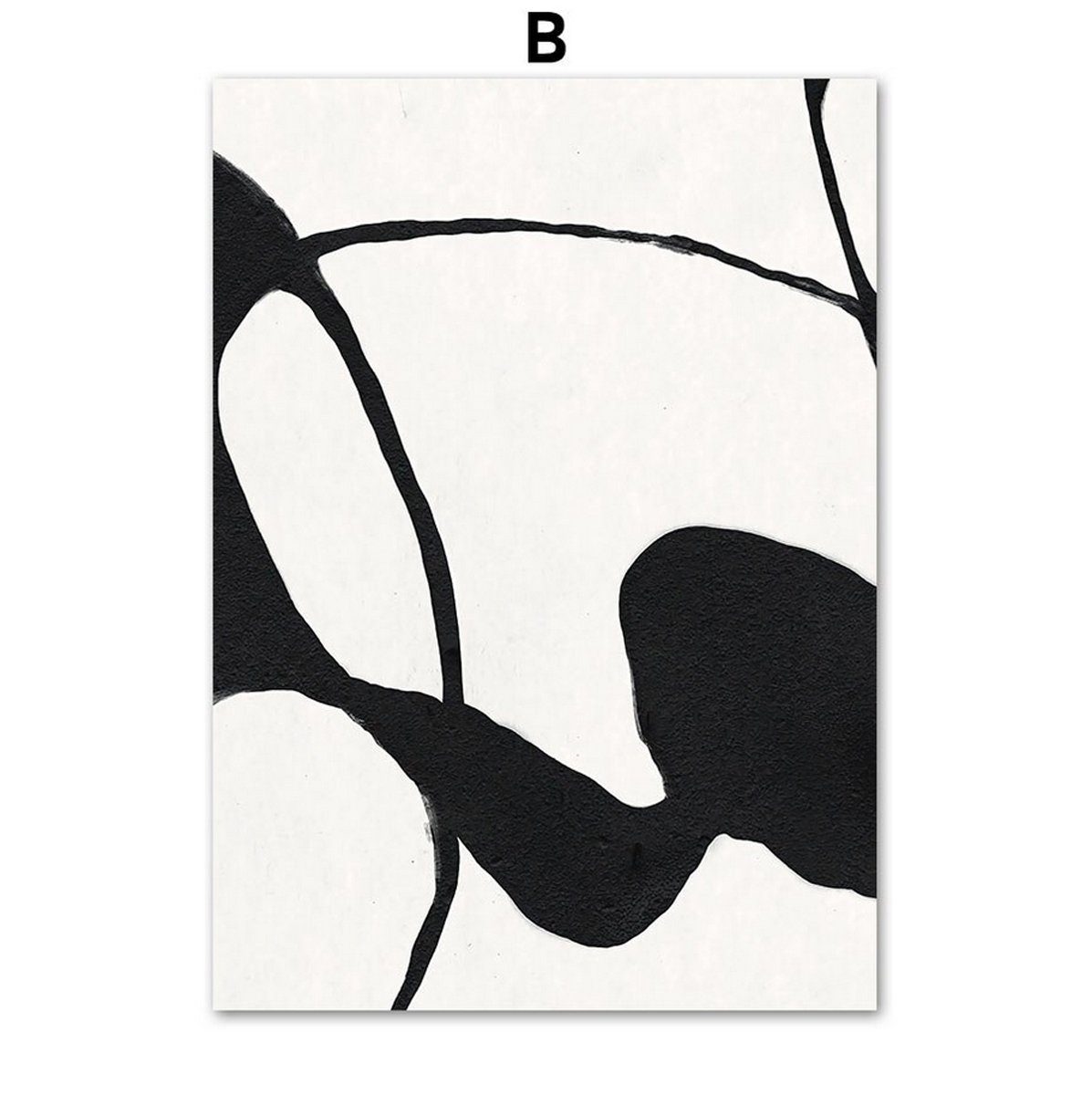 TPFLiving Kunstdruck (OHNE RAHMEN) Poster - Leinwand - Wandbild, Abstrakte Linien und Formen ...